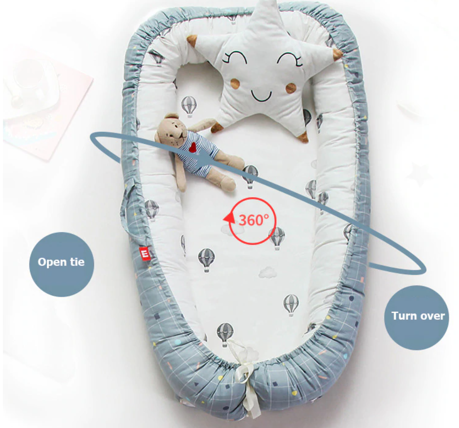 Ultra comfortable baby nest cocoon bed baby pod- Gray elephant - For ...