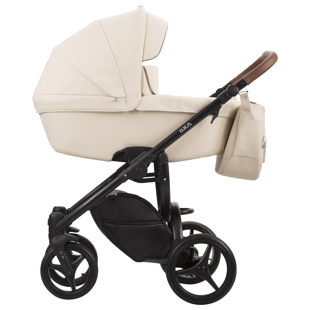 Baby Pram Pushchair 4in1 Pro 16 Eco-leather Stroller in Light Blue ...