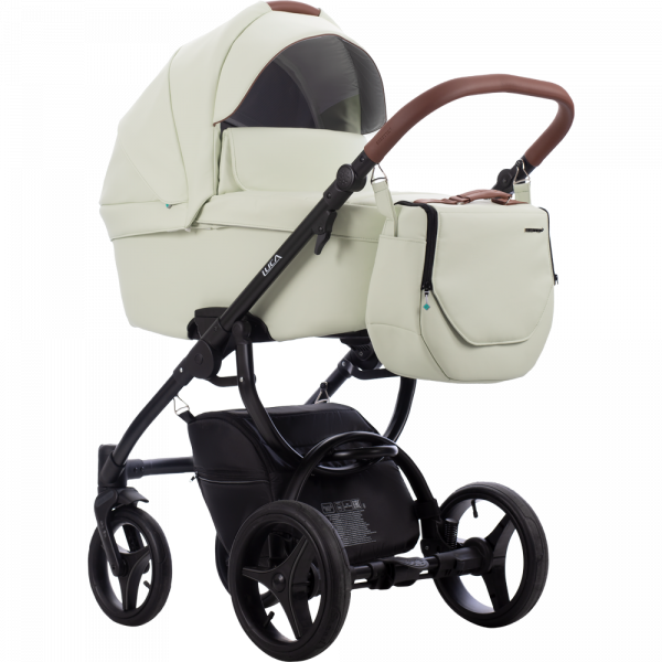 Baby Pram Pushchair 4in1 Pro 17 Eco-leather Stroller in Light Grey ...