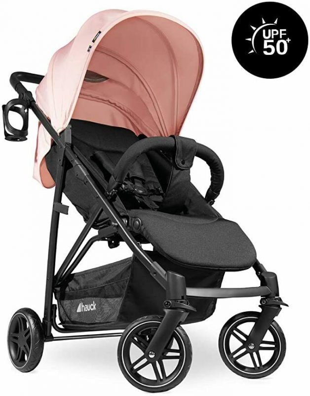 Hauck Rapid 4R Plus Trio 3 in 1Pram Pushair Rubber WheeL Set in Rose ...